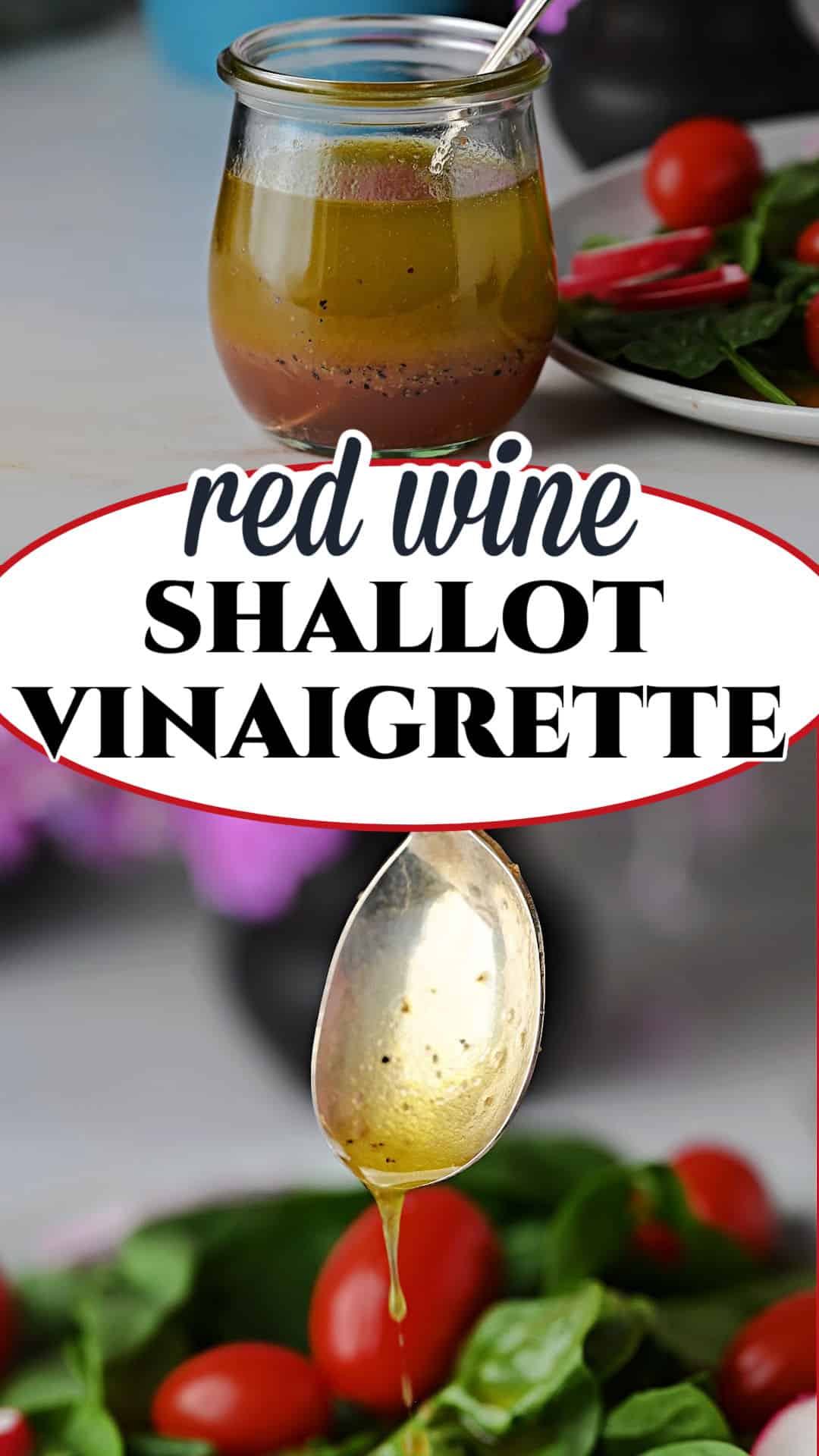 Easy Red Wine Shallot Vinaigrette - thatsugarfreelife.com